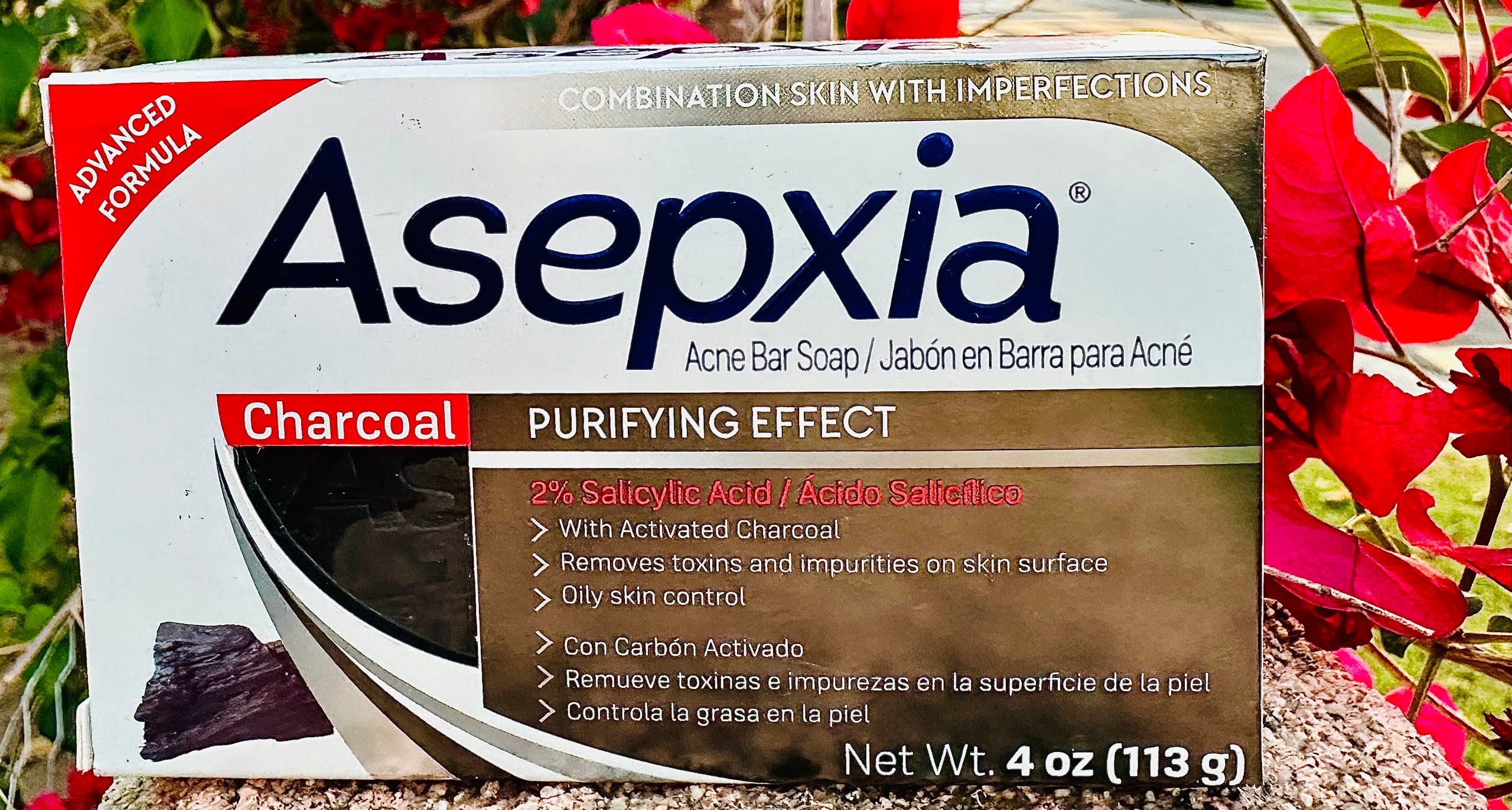 Asepxia Acne Soap Bar Charcoal Purifying Effect 4oz (113g) – Medicinas ...