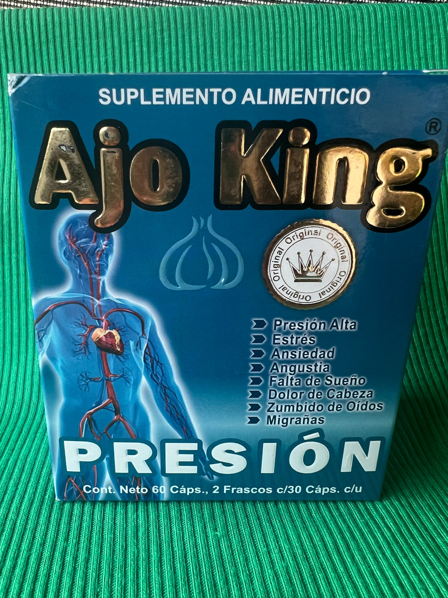 Ajo King Presion 2 frascos con 30 Cápsulas cada uno – Medicinas ...