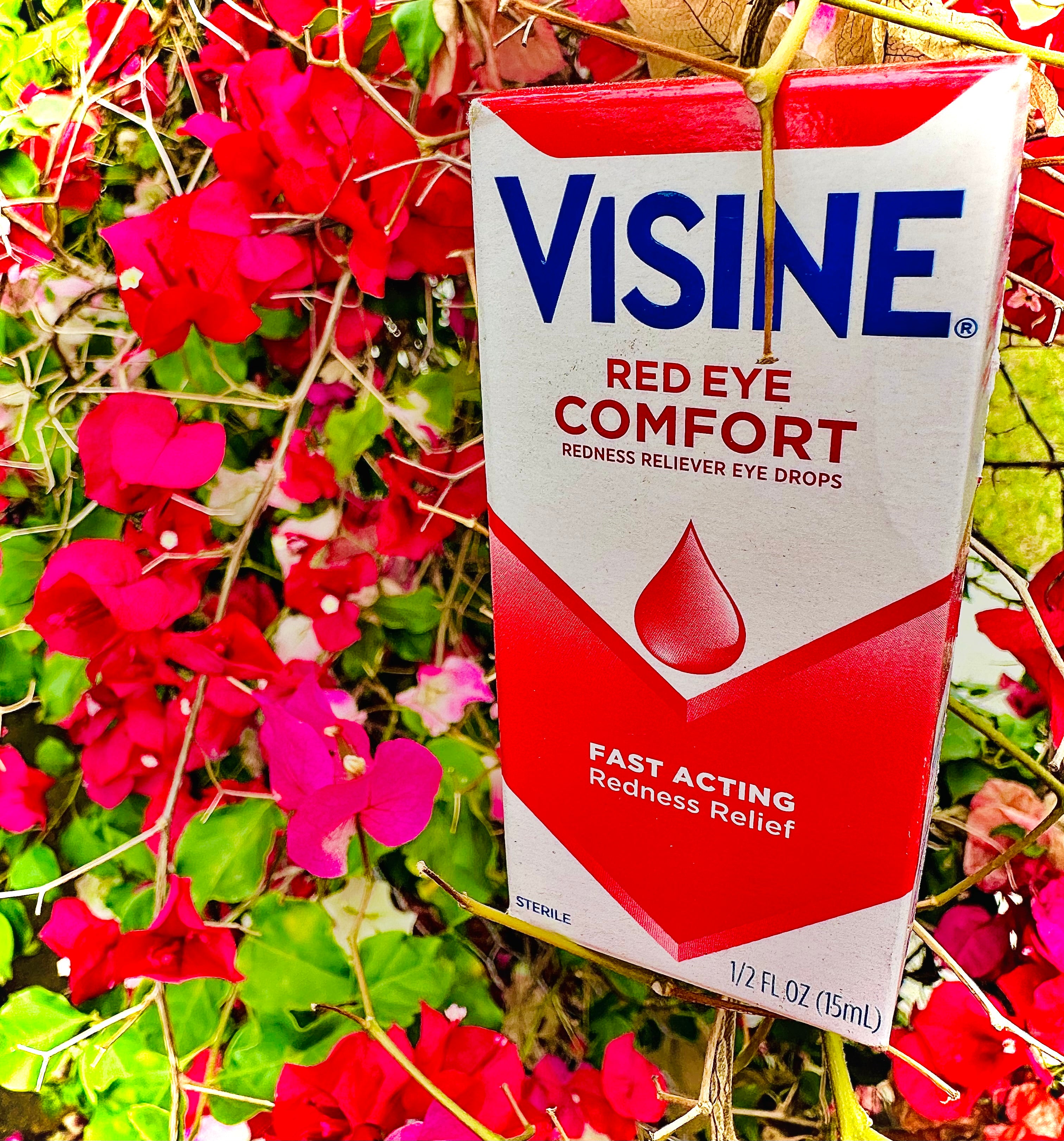 VISINE Red Eye Comfort Redness Reliever Eye Drops Fast Acting Redness ...