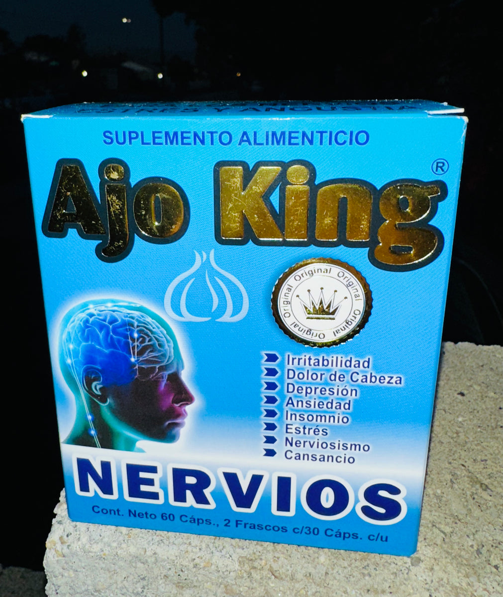 Ajo King Nervios 2 Frascos 60 Cáps. & 30 Cáps. – Medicinas Naturales ...