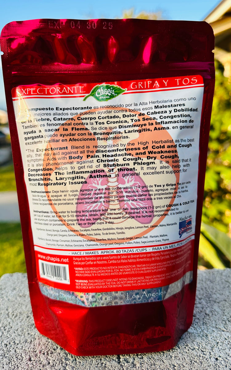 Gripa y Tos Expectorante Cough and Cold Tea – Medicinas Naturales Store LLC