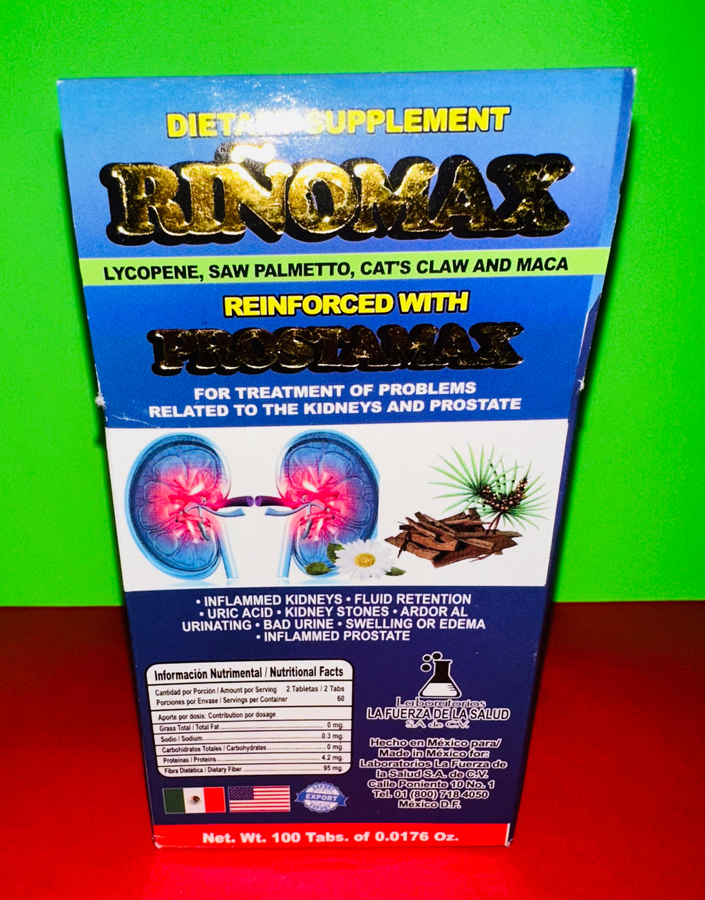 Riñomax 100 tabletas de 500 mg Reforzado con Prostamax – Medicinas ...