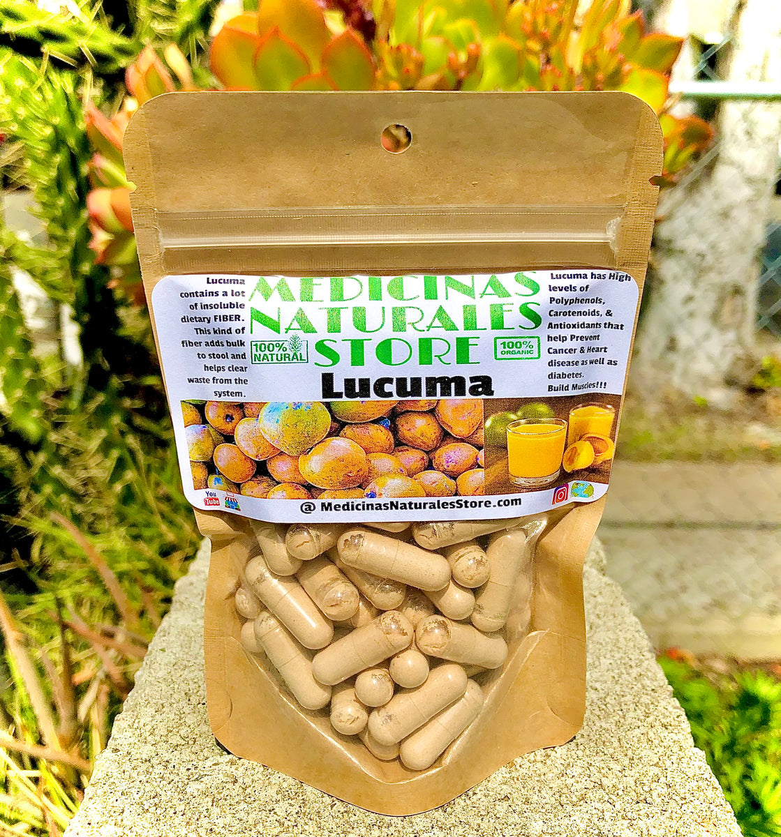 100% RAW Vegetarian Lucuma Capsules – Medicinas Naturales Store LLC